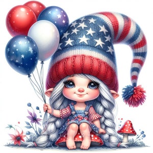 Gnome 4th of July Clipart | Set of 10 | High Quality 300 DPI Jpegs ...
