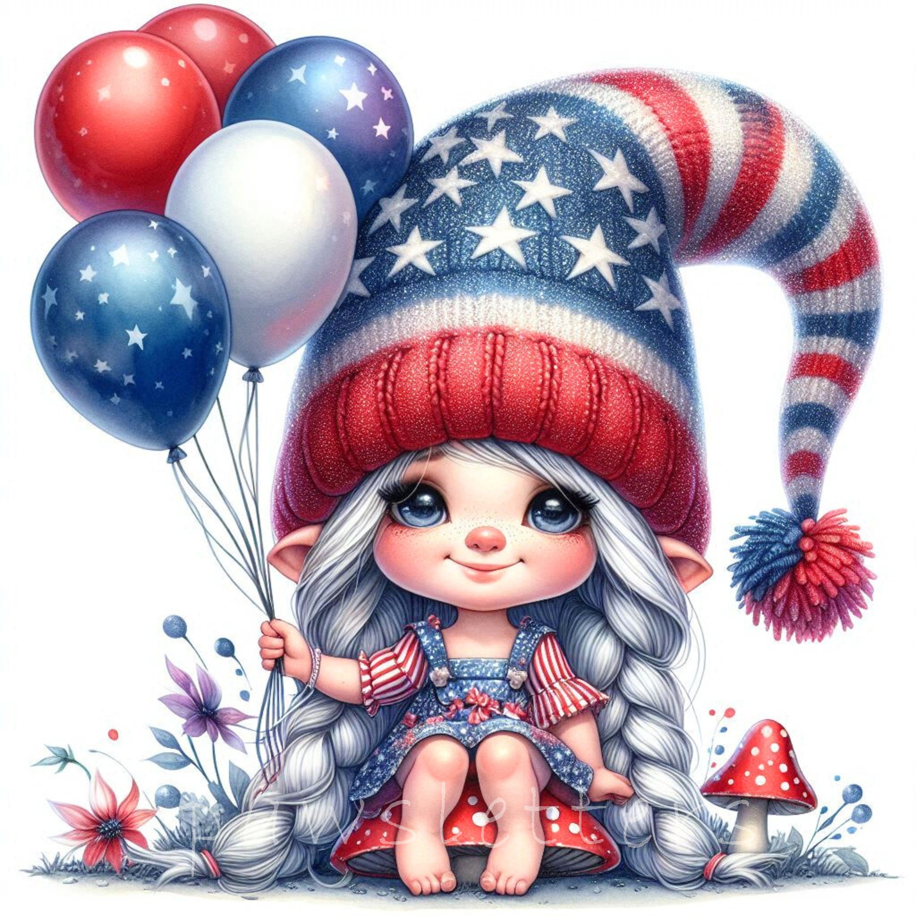 Gnome 4th of July Clipart Set of 10 High Quality 300 DPI Jpegs ...