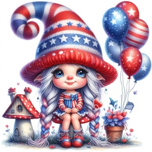 Gnome 4th of July Clipart | Set of 10 | High Quality 300 DPI Jpegs ...