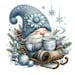 22 JPG Watercolor Winter Gnome, Christmas Gnome Clipart, Cute Gnome ...