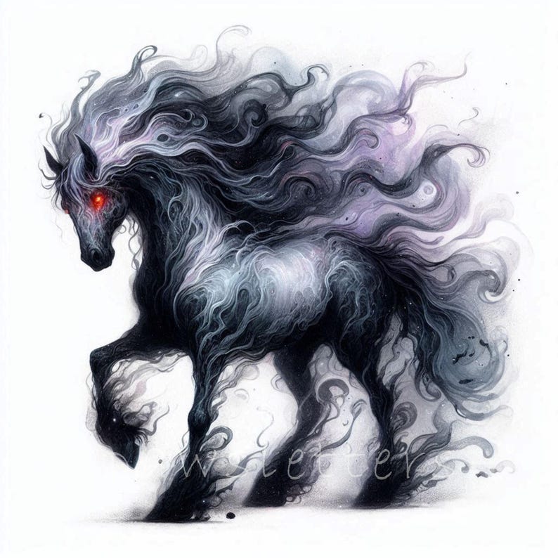 Nightmare Mare Clipart | Set of 10 | High Quality 300 DPI Jpegs ...