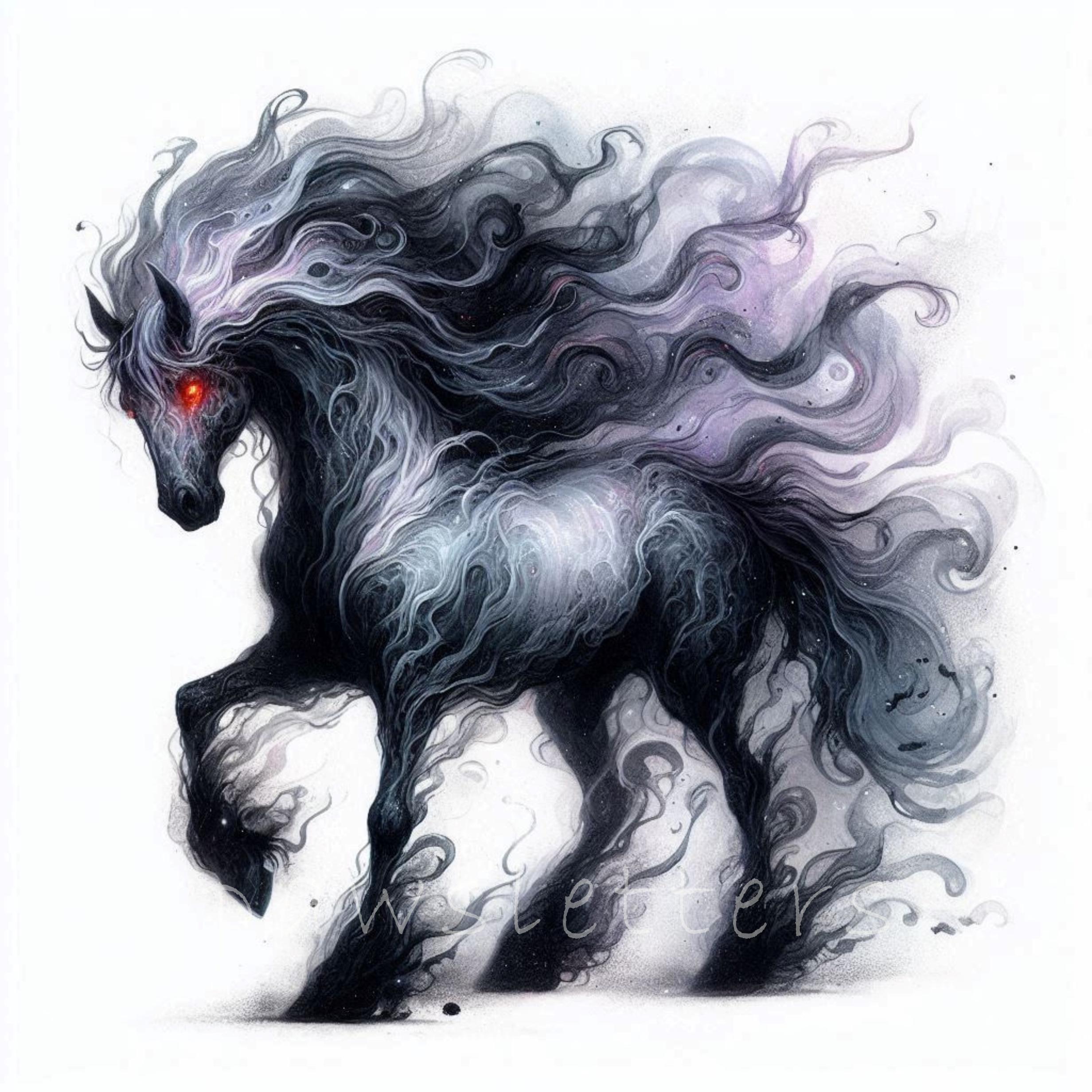 Nightmare Mare Clipart | Set of 10 | High Quality 300 DPI Jpegs ...