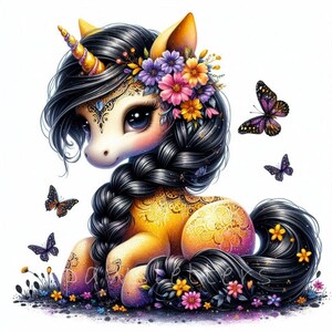 Baby Unicorn Watercolor Clipart | Set of 10 | High Quality 300 DPI ...