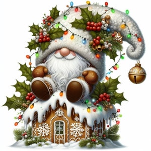 Winter Gnome Clipart | Set of 10 | High Quality 300 DPI Jpegs ...