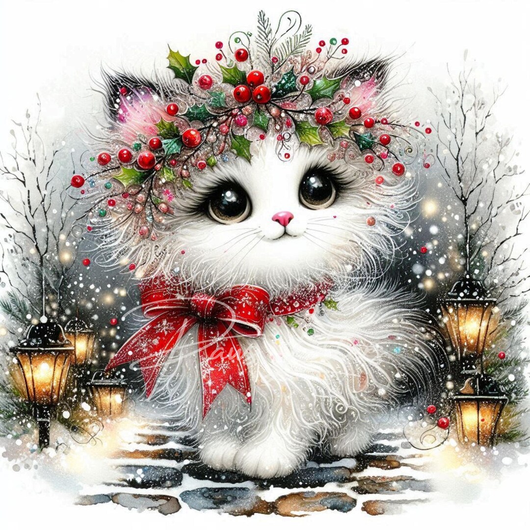 Christmas Animals Clip Art 11 High Res Watercolor Jpgs Winter Animals ...