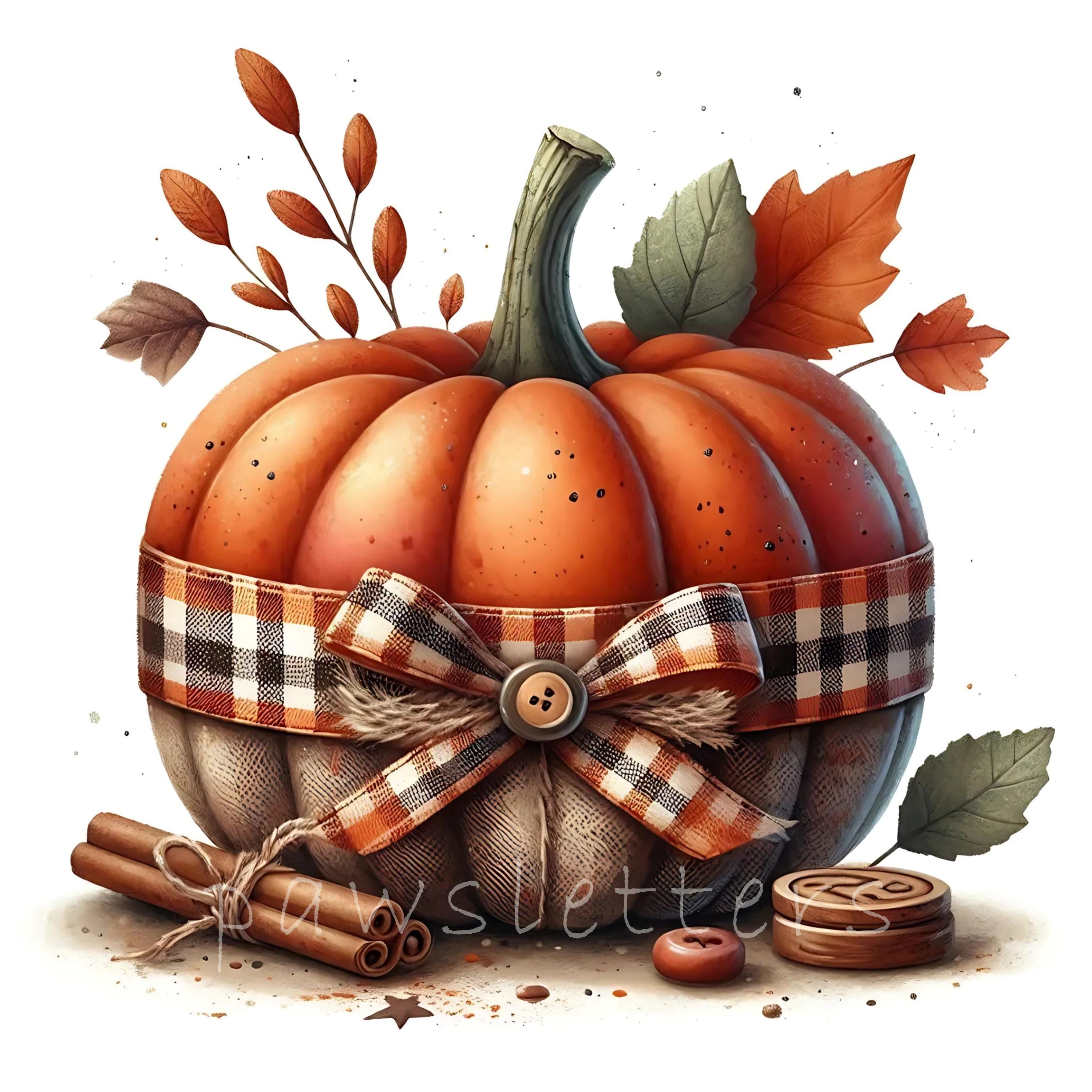 Plaid Pumpkin Clipart | Set of 10 | High Quality 300 DPI Jpegs ...