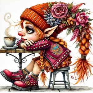 Boho Chic, Floral Gnome Clipart | Set of 10 | High Quality 300 DPI ...