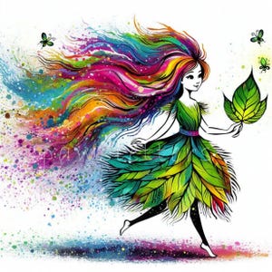 Enchanted Leaf Sprite Clipart | Set of 10 | High Quality 300 DPI Jpegs ...