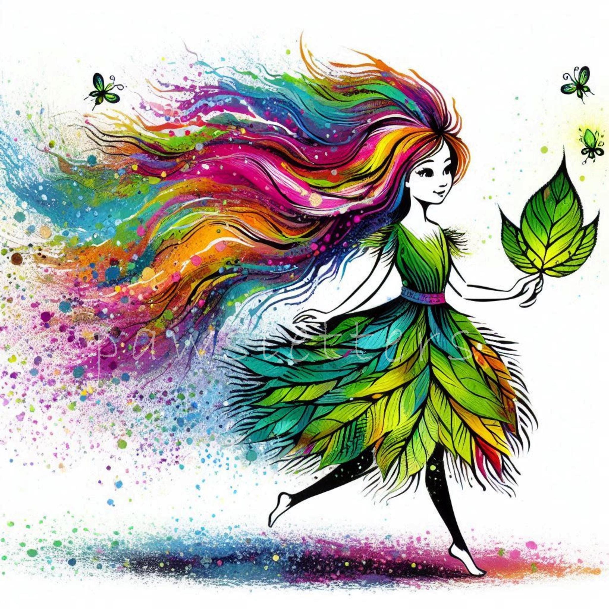 Enchanted Leaf Sprite Clipart | Set of 10 | High Quality 300 DPI Jpegs ...