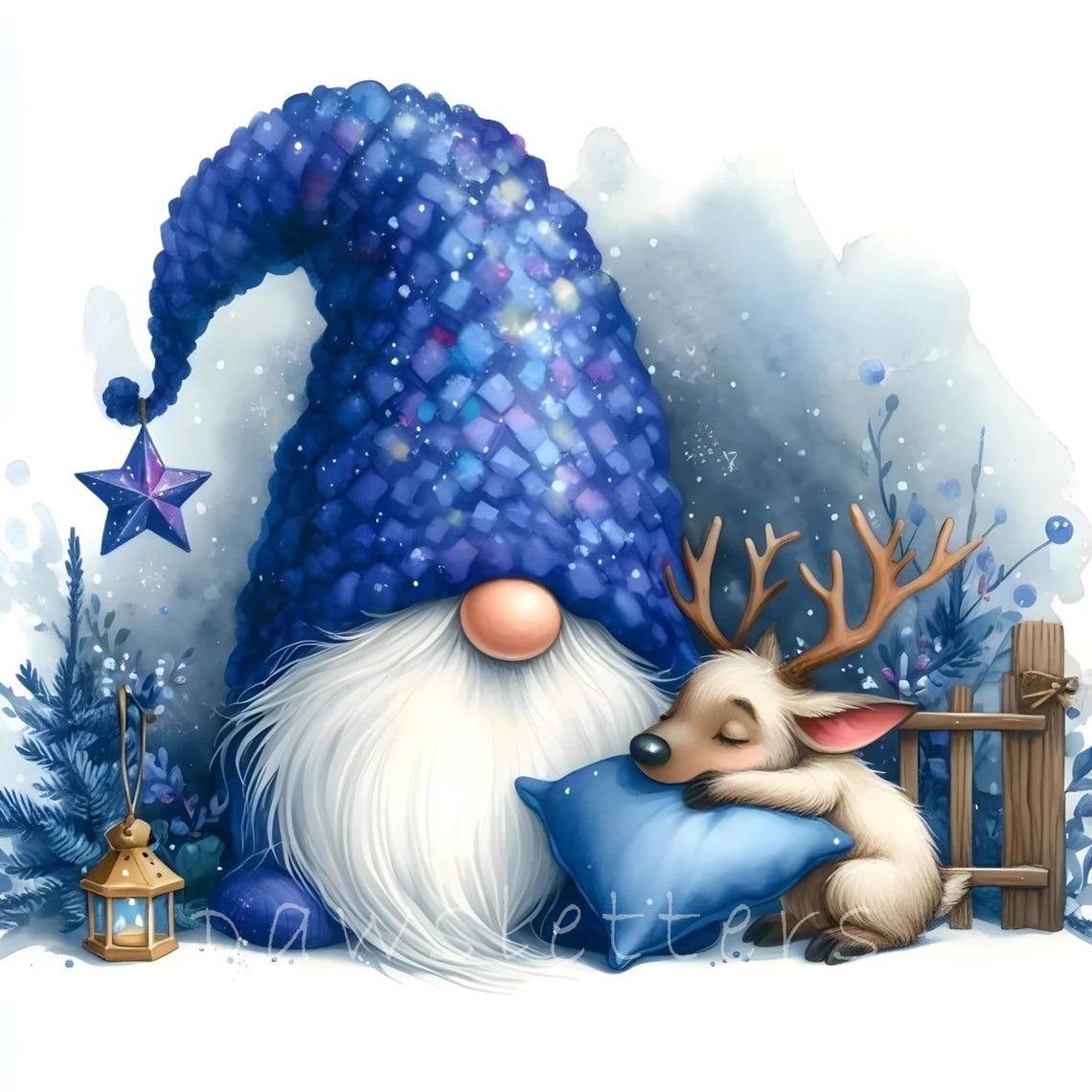 Cozy Winter Gnomes Clipart | 10 High Quality 300 DPI Jpegs | Watercolor ...