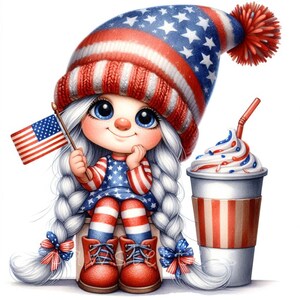Gnome 4th of July Clipart | Set of 10 | High Quality 300 DPI Jpegs ...