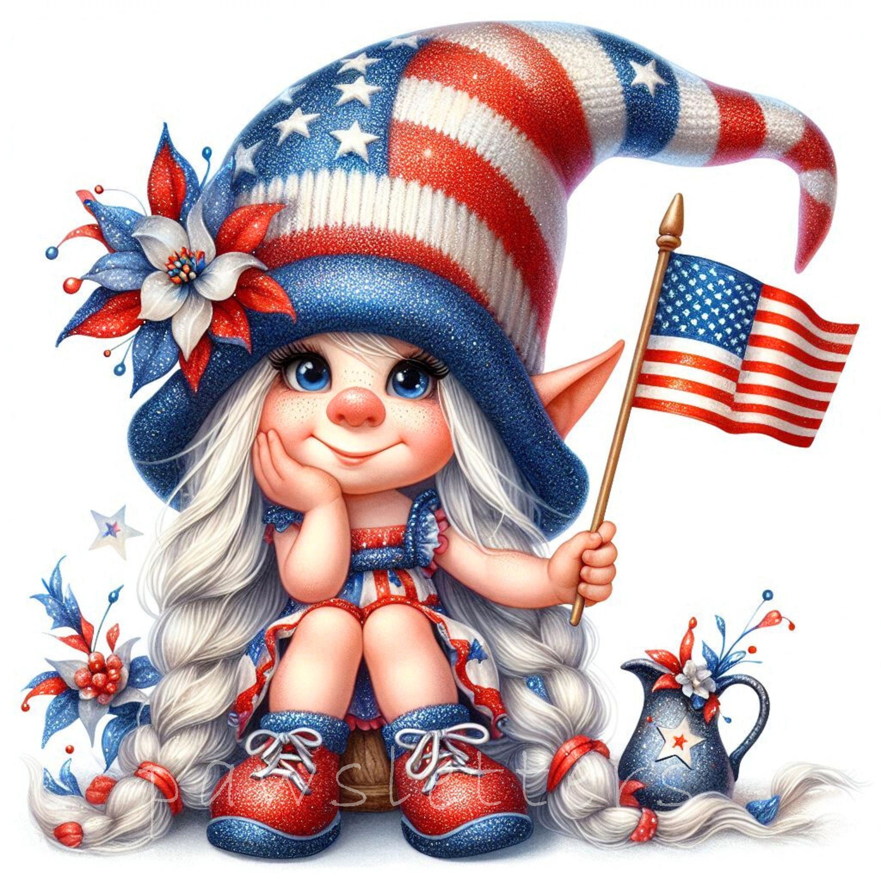 Gnome 4th of July Clipart Set of 10 High Quality 300 DPI Jpegs ...