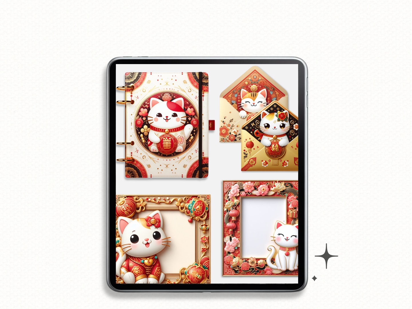Fortune Cat PNG, Lucky Cat Chinese New Year, Maneki-neko Digital ...
