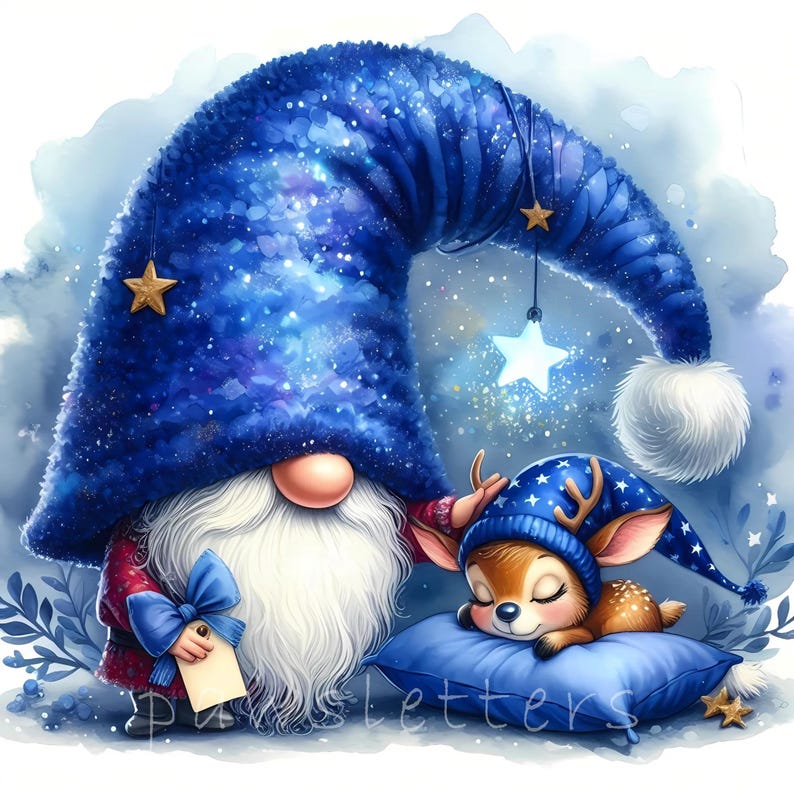 Cozy Winter Gnomes Clipart | 10 High Quality 300 DPI Jpegs | Watercolor ...