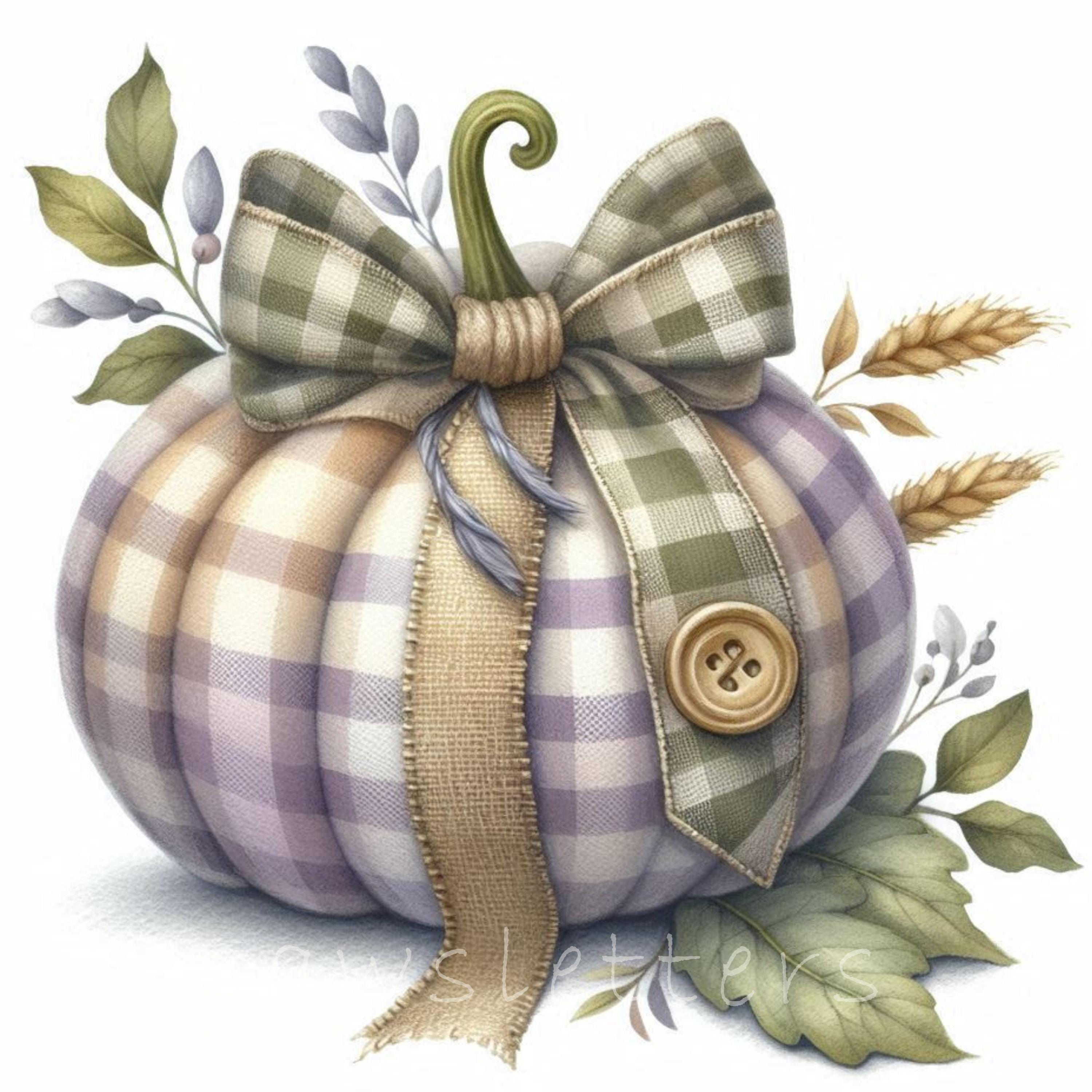 Plaid Pumpkin Clipart | Set of 10 | High Quality 300 DPI Jpegs ...