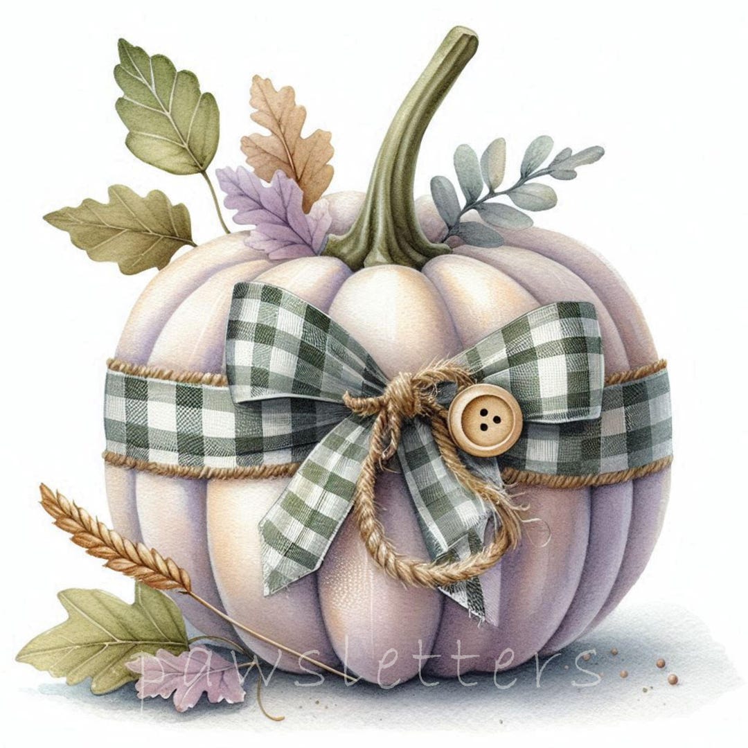 Plaid Pumpkin Clipart | Set of 10 | High Quality 300 DPI Jpegs ...