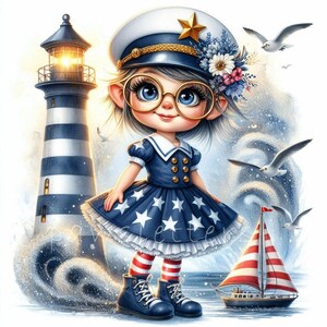 Patriotic Gnome Clipart Bundle, Fourth of July American Pride, 4th of ...