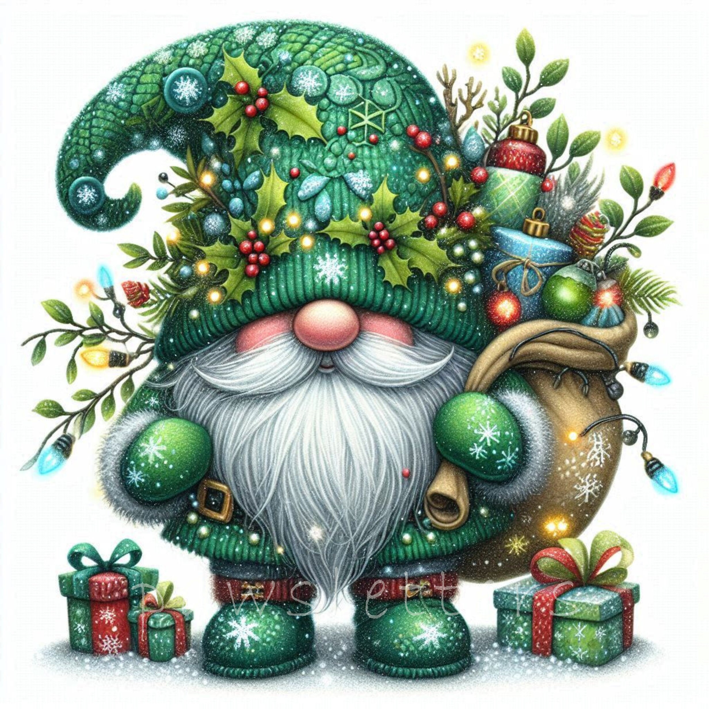 Christmas Gnome Clipart Set of 10 High Quality 300 DPI Jpegs Cute ...