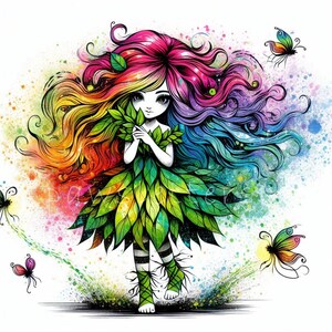 Enchanted Leaf Sprite Clipart | Set of 10 | High Quality 300 DPI Jpegs ...