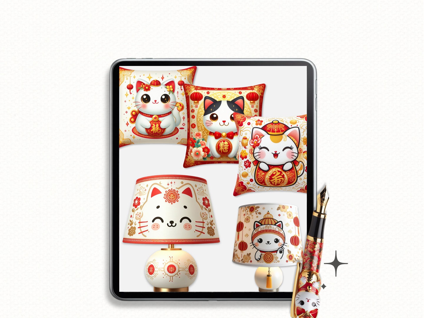 Fortune Cat PNG, Lucky Cat Chinese New Year, Maneki-neko Digital ...