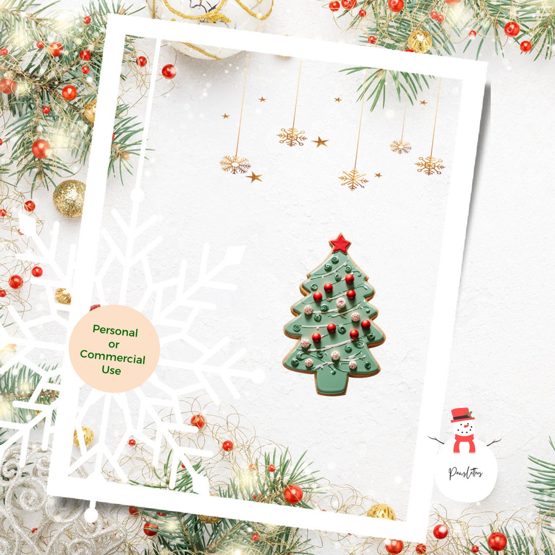 Christmas Tree Clipart Bundle, Christmas Tree Clipart, COMMERCIAL USE ...