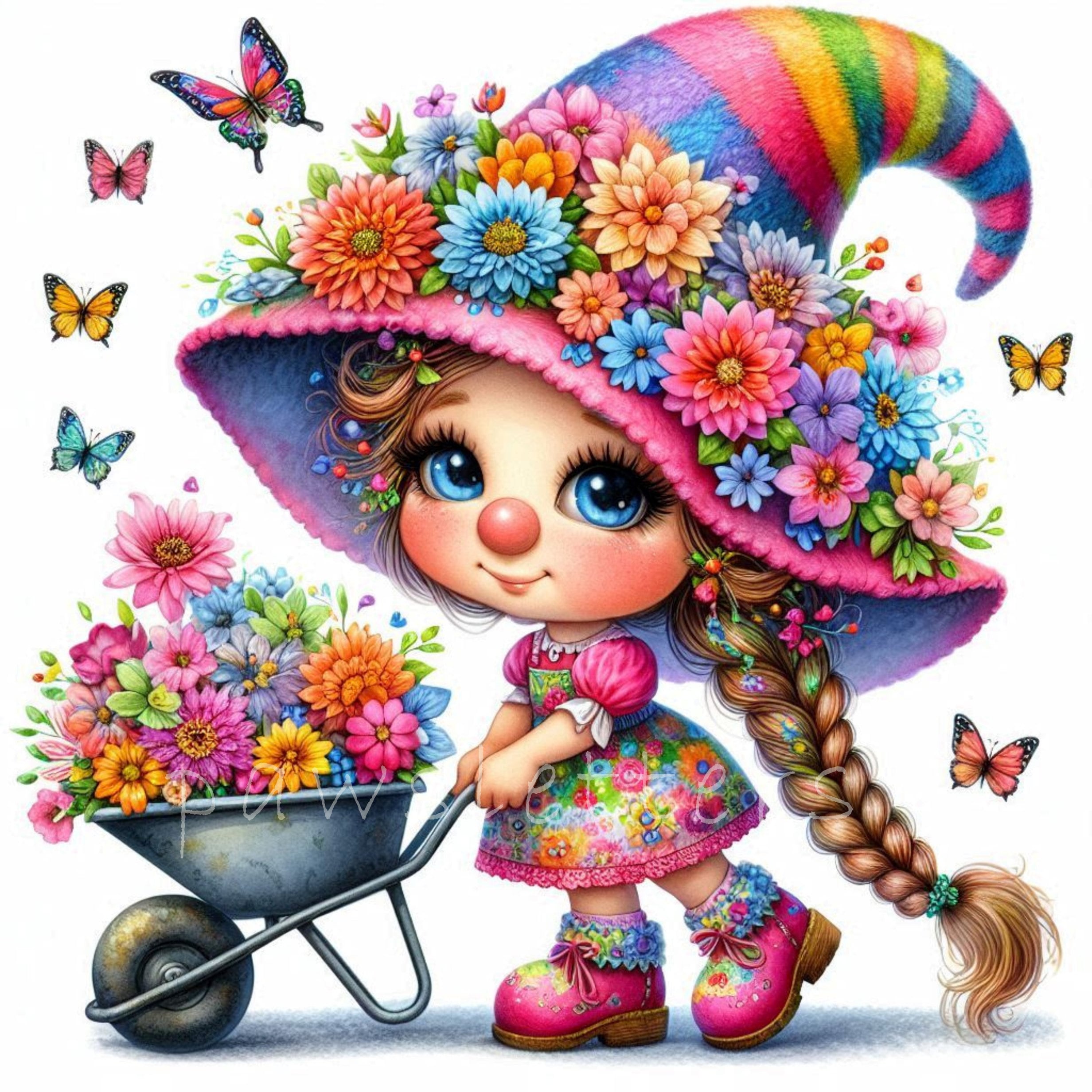 Spring Gnome Garden Clipart | Set of 10 | High Quality 300 DPI Jpegs ...