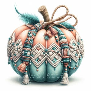 Boho Chic Pumpkin Clipart | Set of 10 | High Quality 300 DPI Jpegs ...