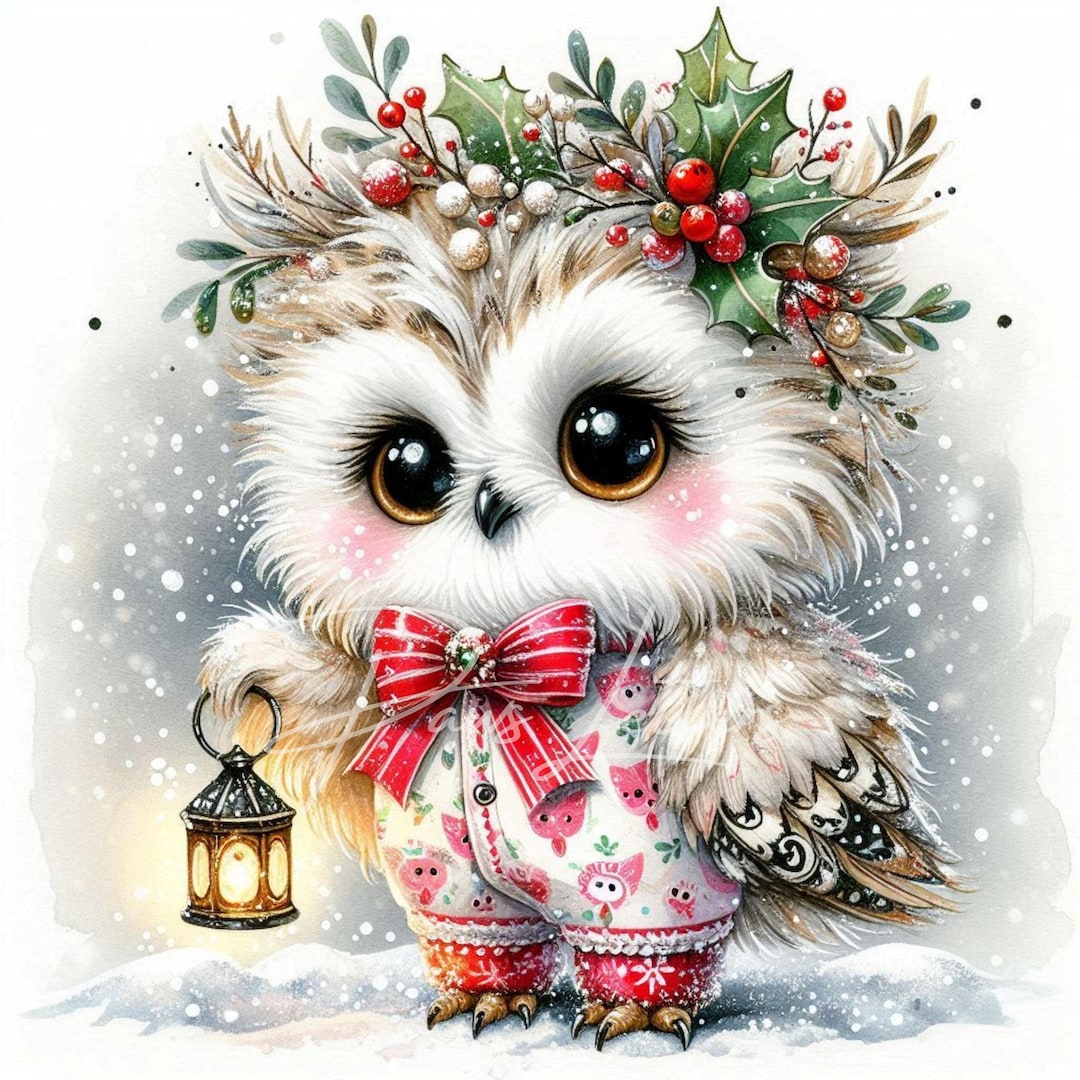 Christmas Animals Clip Art 10 High Res Watercolor Jpgs Winter Animals ...