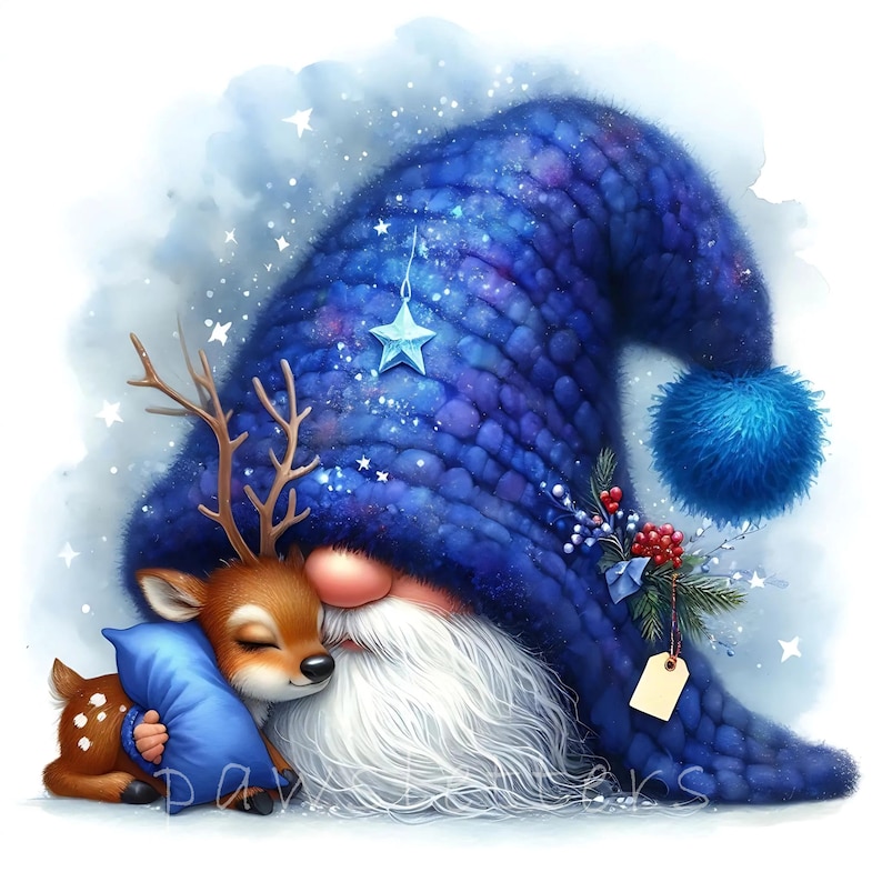 Cozy Winter Gnomes Clipart | 10 High Quality 300 DPI Jpegs | Watercolor ...