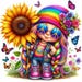 Groovy Floral Gnomes Clipart | Set of 10 | High Quality 300 DPI Jpegs ...