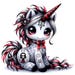 Cursed Doll Unicorn Clipart Bundle 10 High Res Jpgs, Watercolor Cute ...