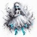 Ghost Bride Doll Clip Art 10 High Res Watercolor Jpgs for Junk Journal ...
