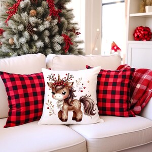 Christmas Reindeer Unicorn Clip Art Set of 10 Pngs for Christmas ...