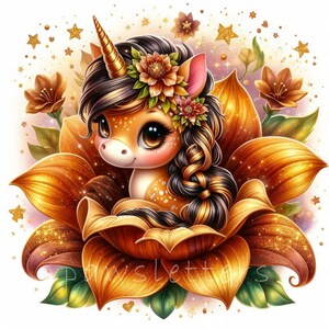 Baby Unicorn Watercolor Clipart | Set of 10 | High Quality 300 DPI ...
