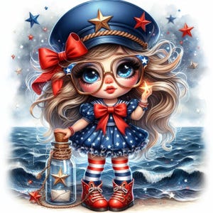 Patriotic Gnome Clipart Bundle, Fourth of July American Pride, 4th of ...