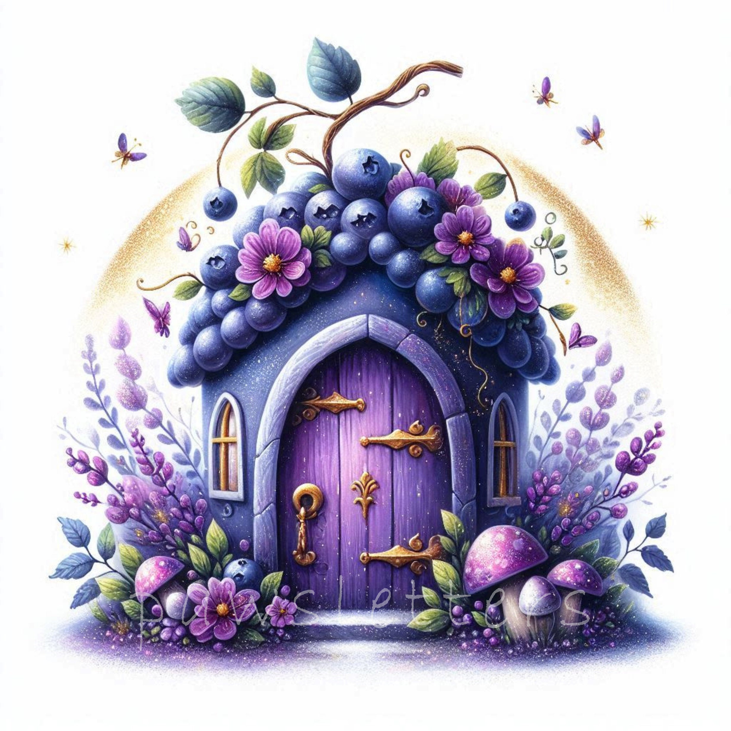 Whimsical Blueberry House Clipart Set of 10 High Quality 300 DPI Jpegs ...