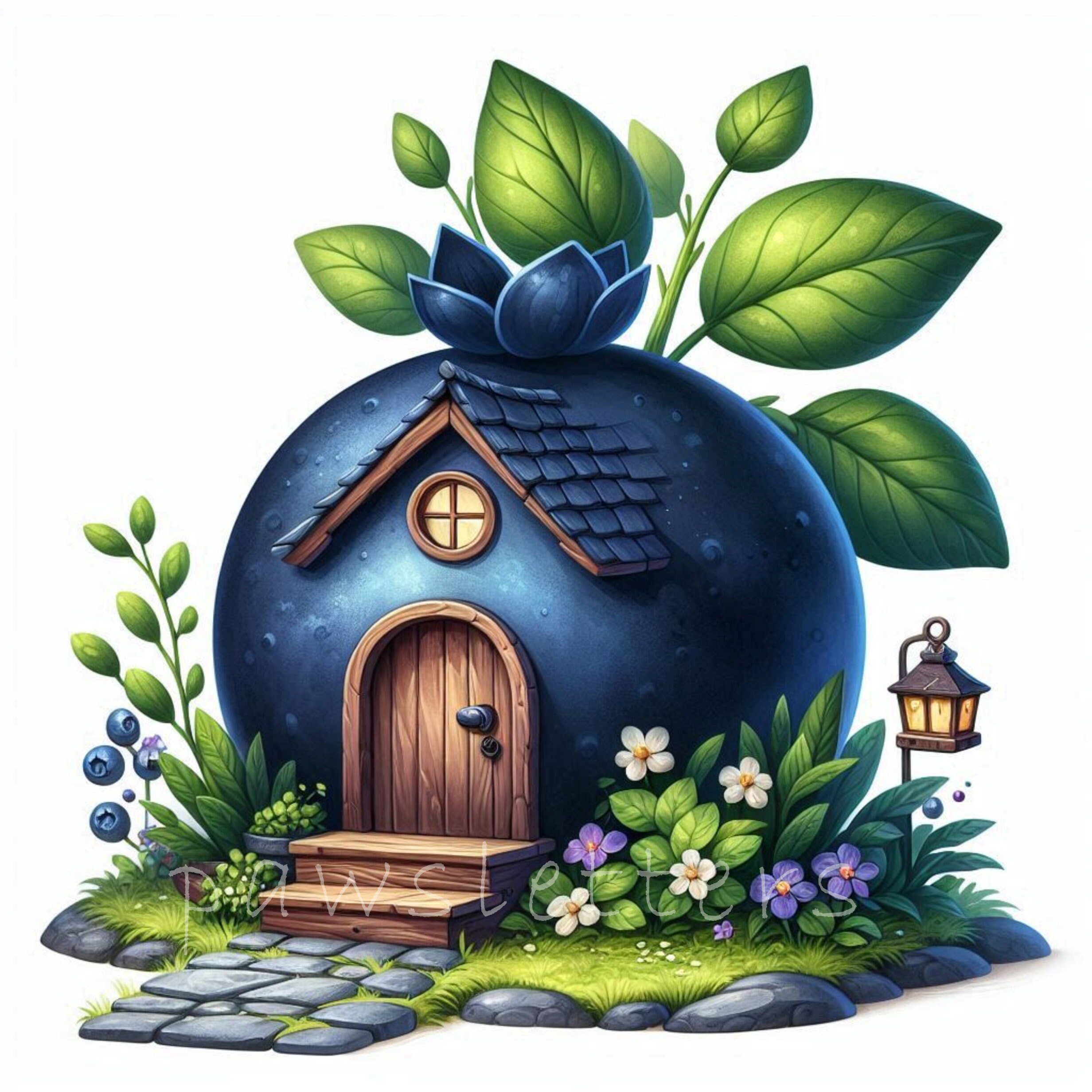 Blueberry Fairy House Clipart Set of 10 High Quality 300 DPI Jpegs ...