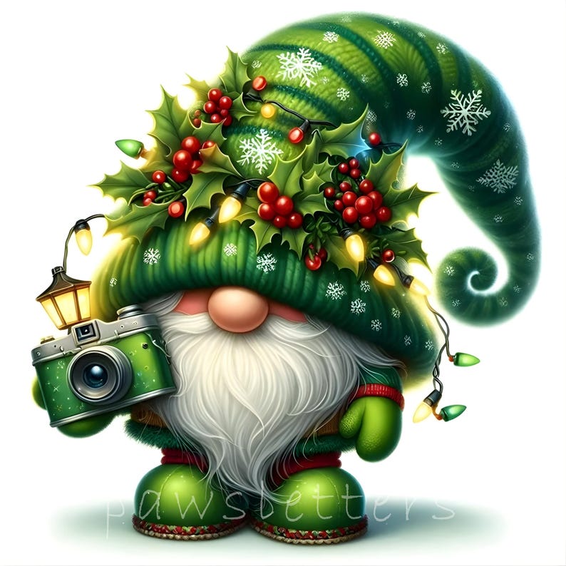 Christmas Gnomes Clipart | Set of 10 | High Quality 300 DPI Jpegs ...