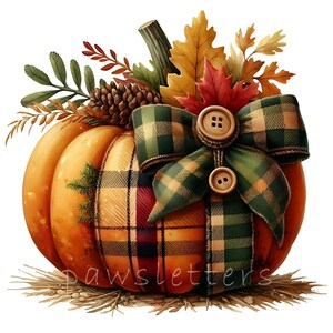 Plaid Pumpkin Clipart | Set of 12 | High Quality 300 DPI Jpegs ...