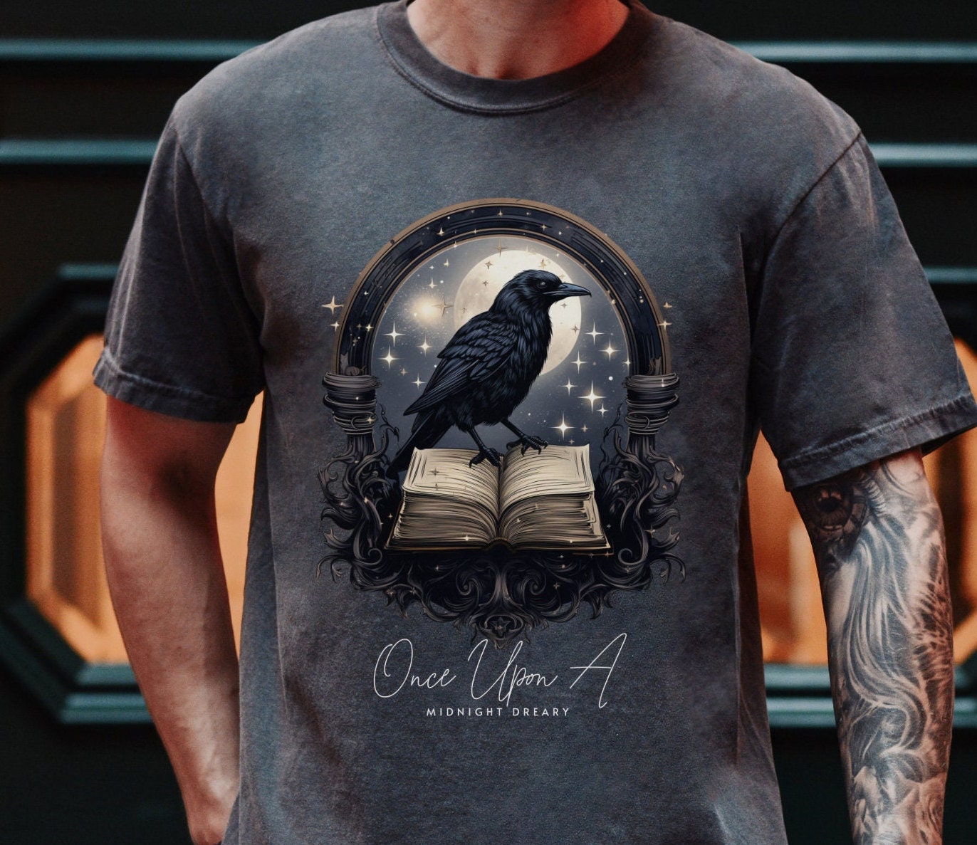 Edgar Allan Poe Tshirt Once Upon a Midnight Dreary Unisex Comfort ...