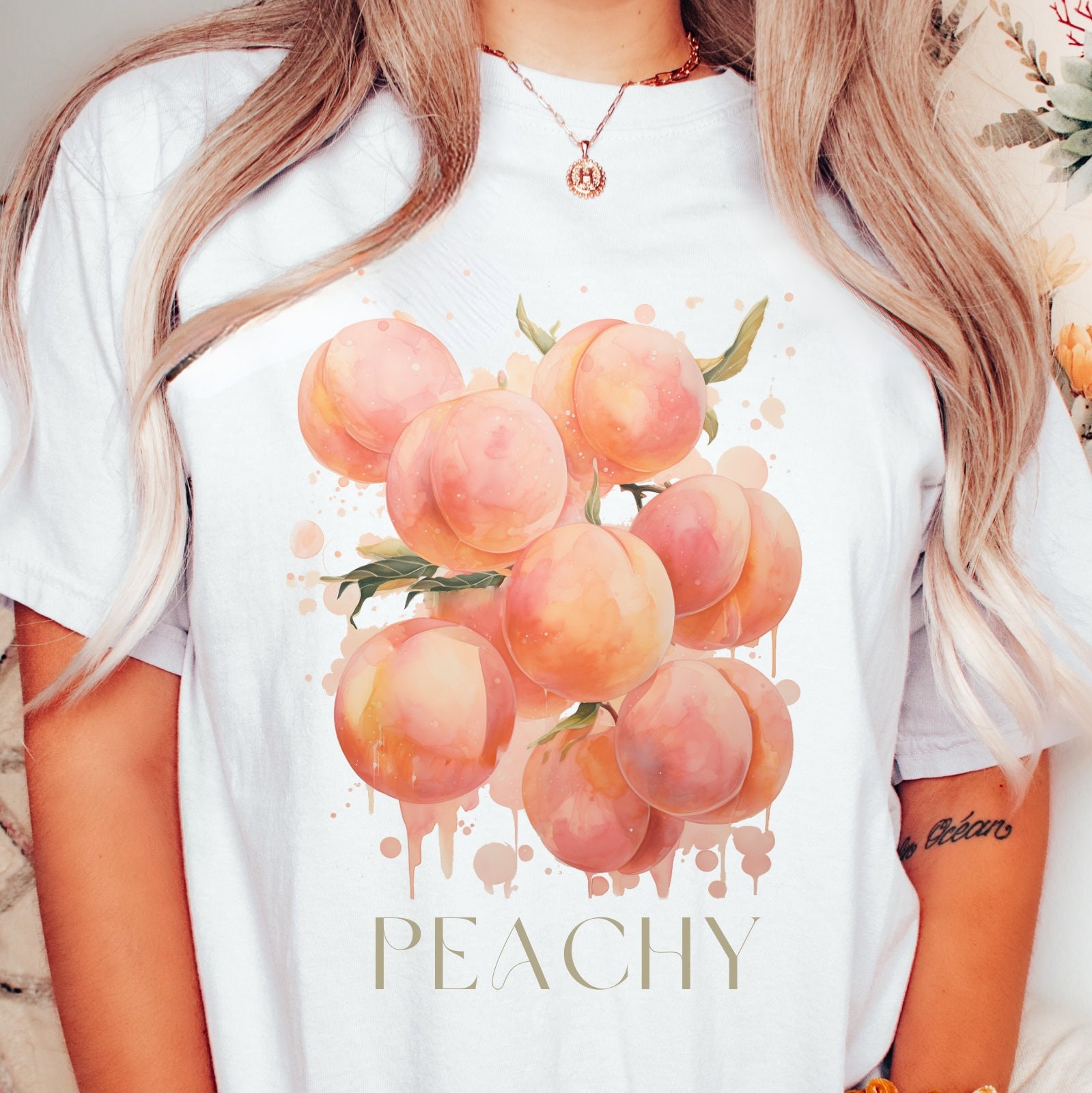 Cottagecore Peachy Tshirt Oversized Tee Peaches Shirt - Etsy