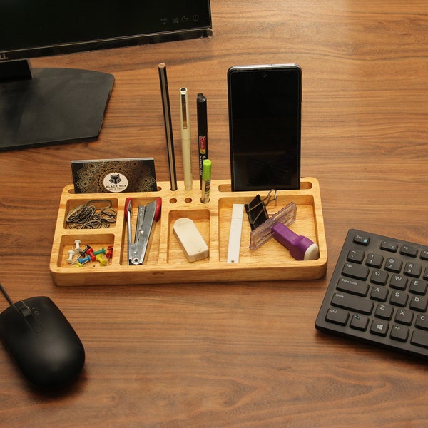 Wood Desk Storage Bins - Etsy