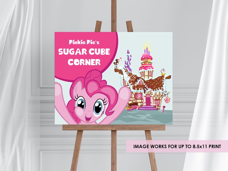 My Little Pony Party Sign Pinkie Pie's Sugar Cube Corner - Etsy