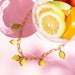 Gold Plated Lemon Chain Necklace, Fruit Jewelry Necklace, Cute Necklace ...
