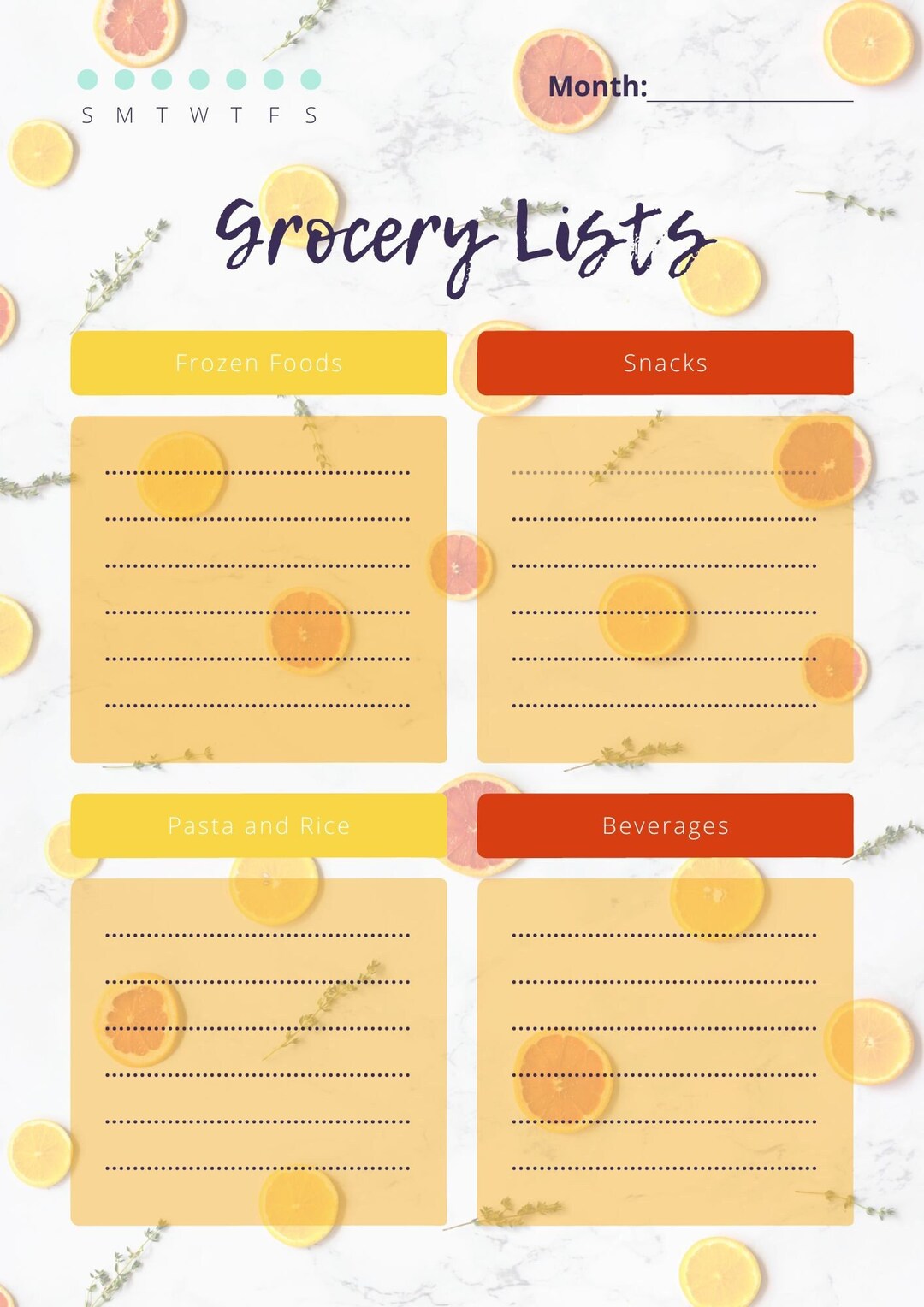 Grocery List and Extras - Etsy