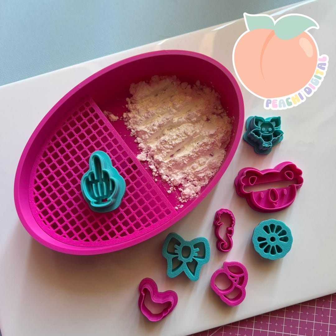 Oval Cornstarch Tapper Box | Polymer Clay Tool | Cornflower Box - Etsy