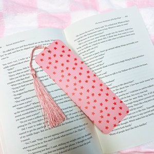 Pink Bookmark Collection, Bookmark With Tassel, Book Lover Gift, Cute ...