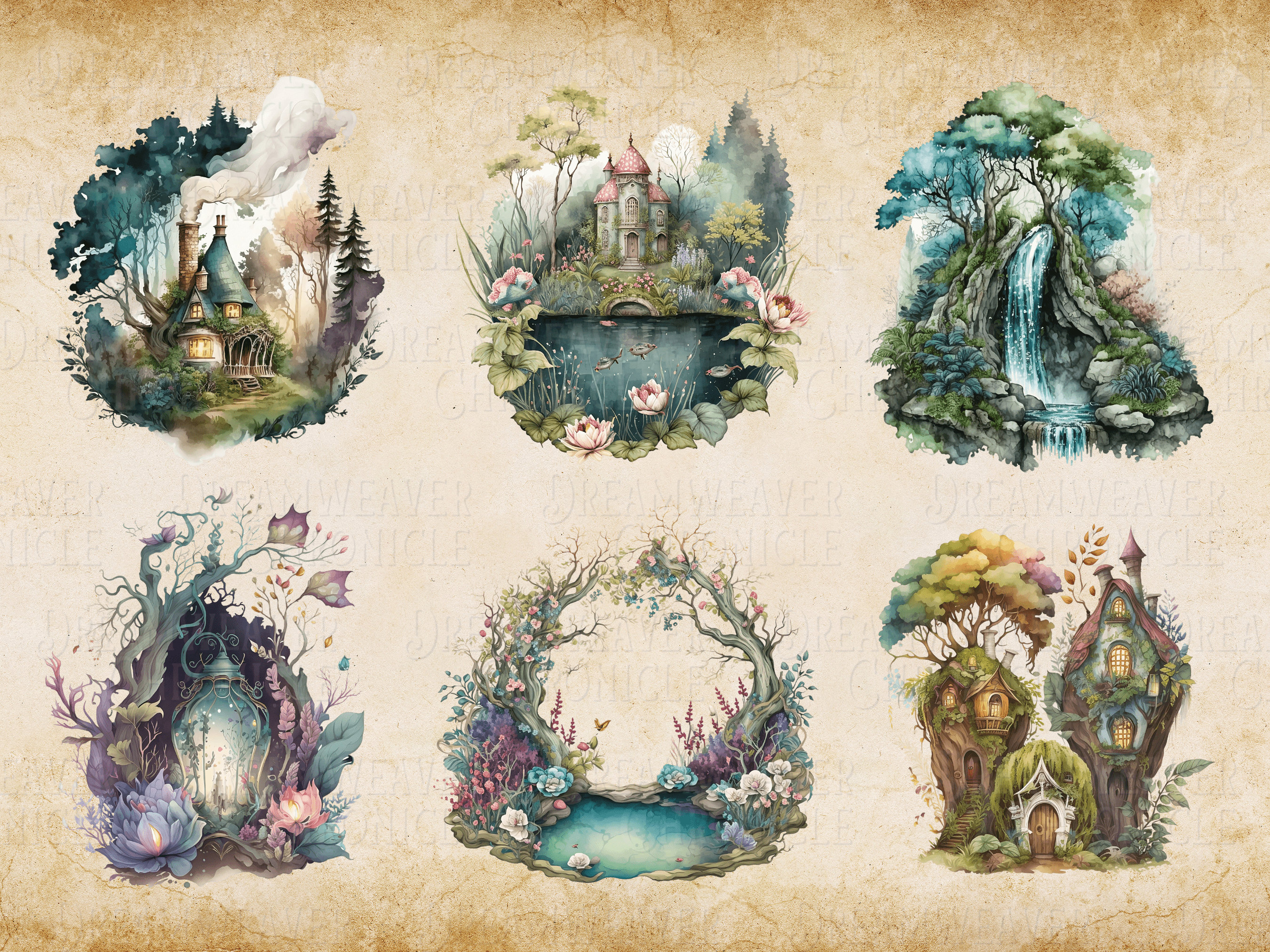 Enchanted Forest Clipart Fairy Forest PNG Magical Fantasy - Etsy UK