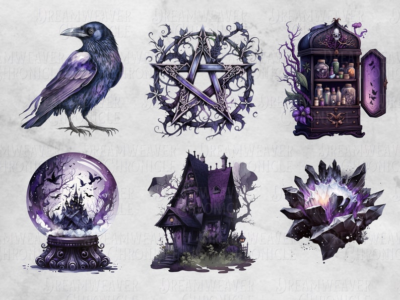 Dark Witch PNG Witch Clipart Halloween Clip Art Mystical - Etsy