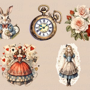 Vintage Alice in Wonderland Clipart, Fairy Tales PNG, Fantasy Clip Art ...